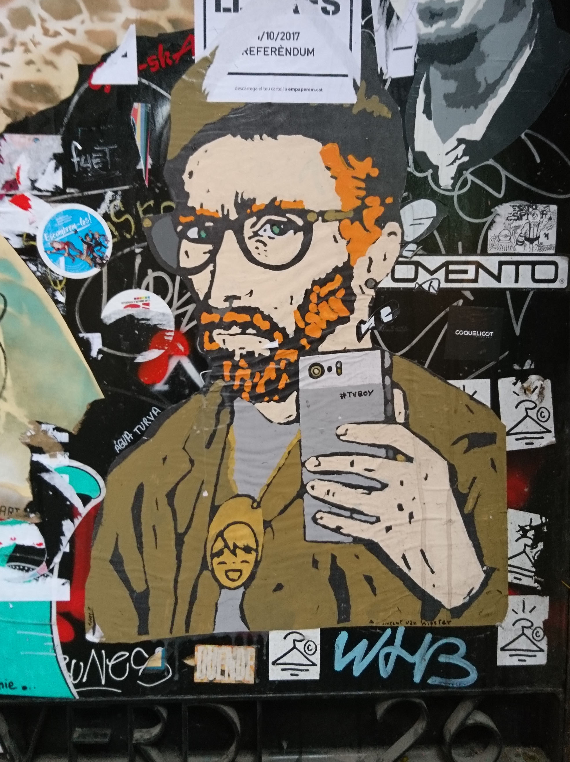 Vincent Van Hipster ‪by TvBoy - Barcelona | STREET-ART.DK