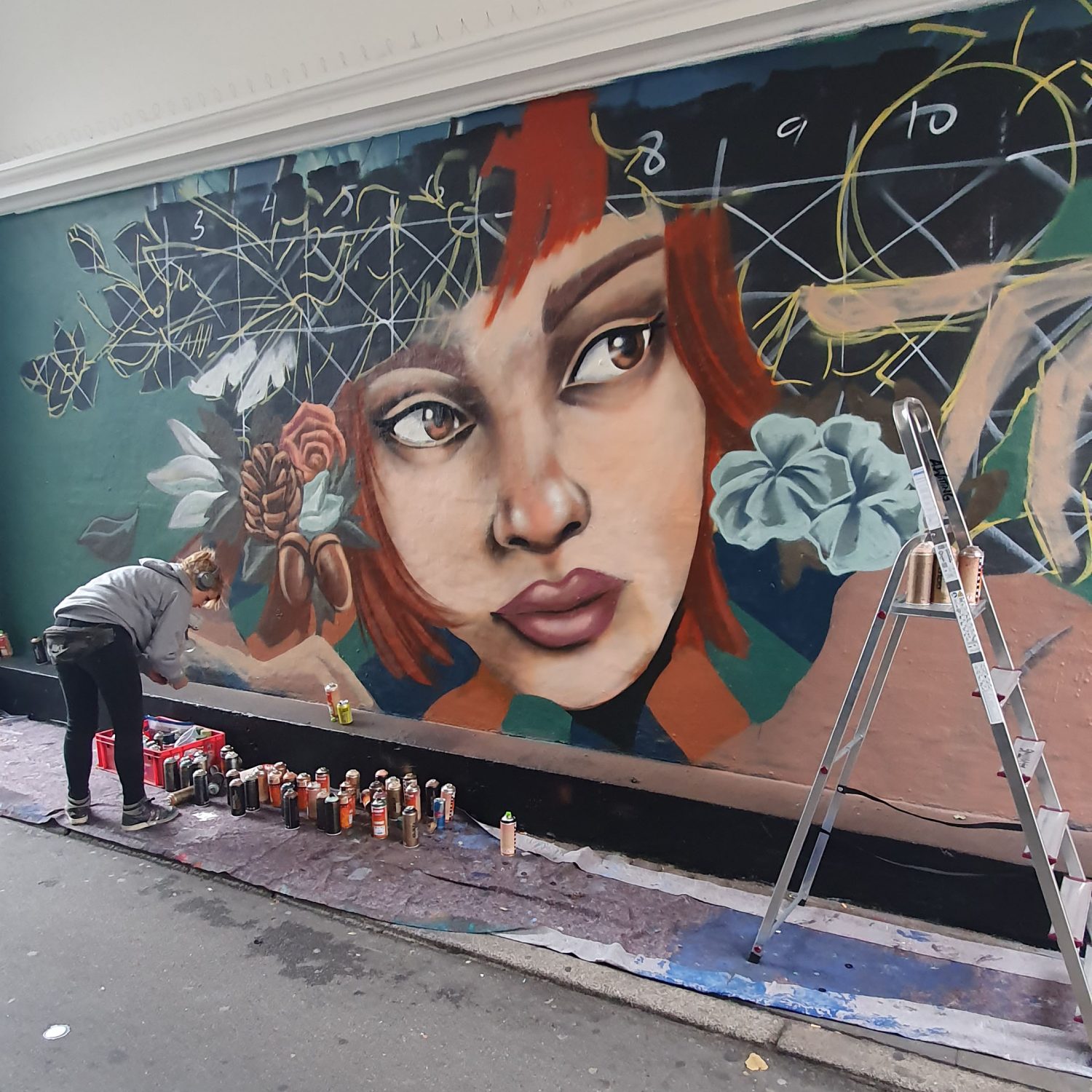 Stine Hvid - Work in Progress in Westend | STREET-ART.DK
